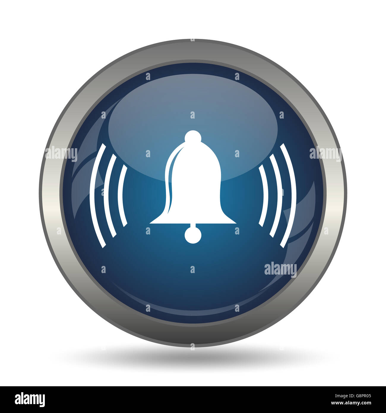 Bell icon. Internet button on white background Stock Photo - Alamy
