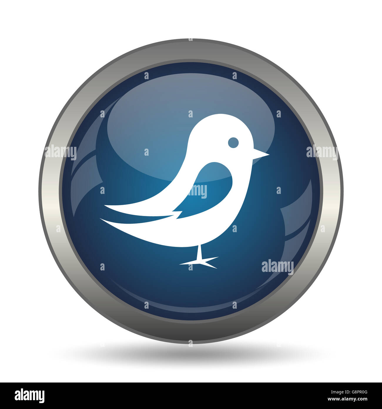 Bird icon. Internet button on white background Stock Photo - Alamy