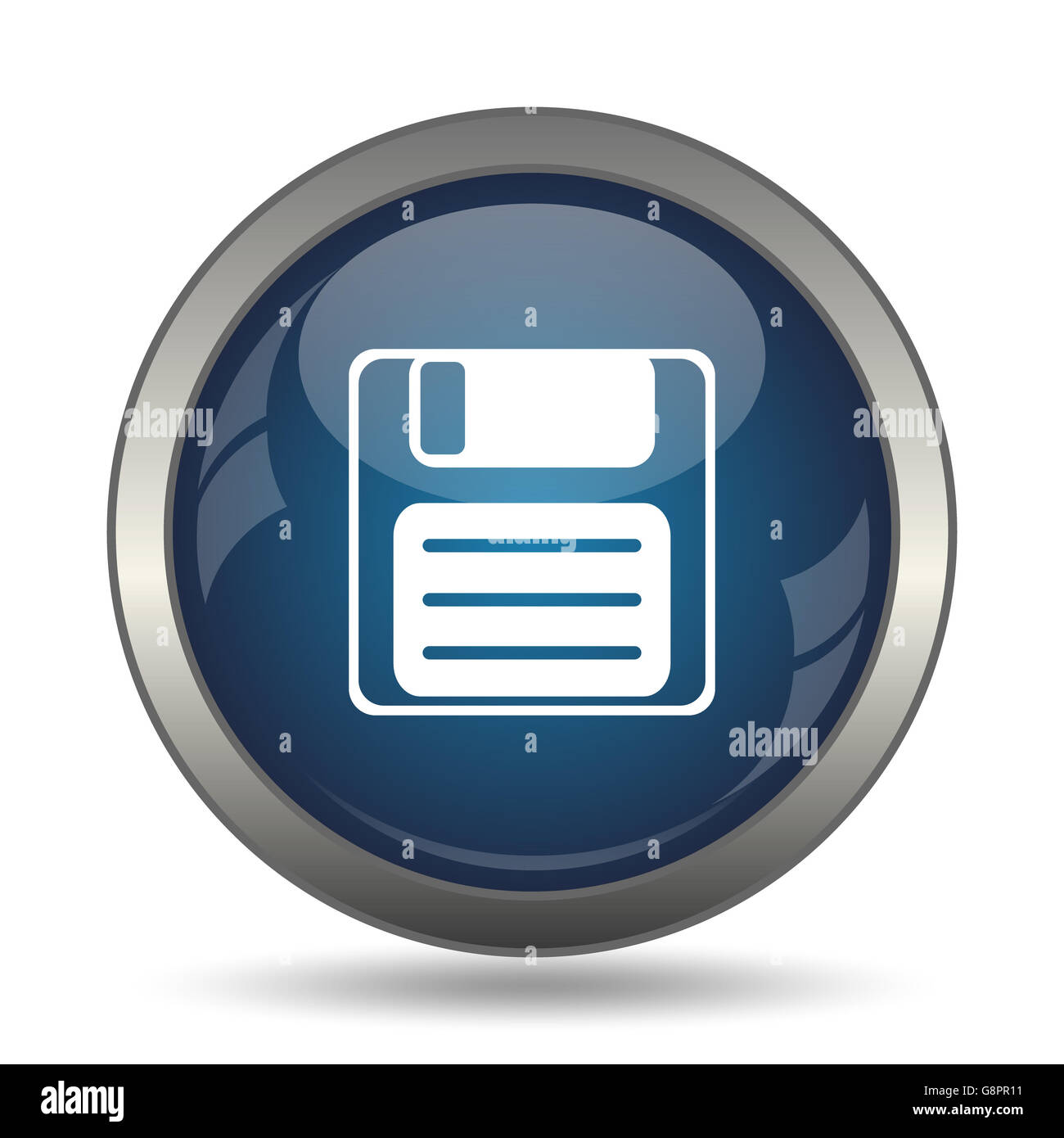 Save icon. Internet button on white background Stock Photo - Alamy