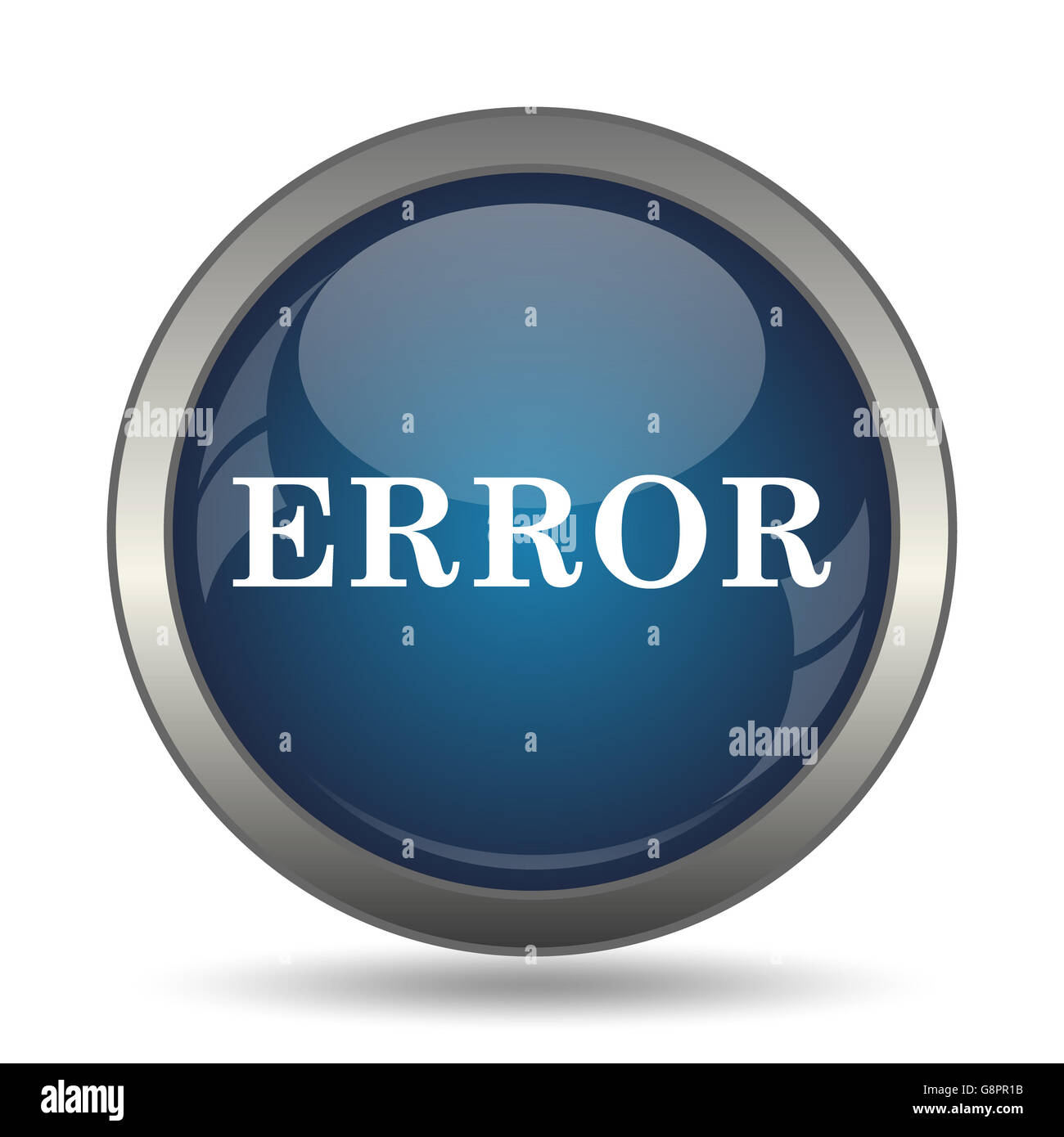 error icon. Internet button on white background Stock Photo - Alamy