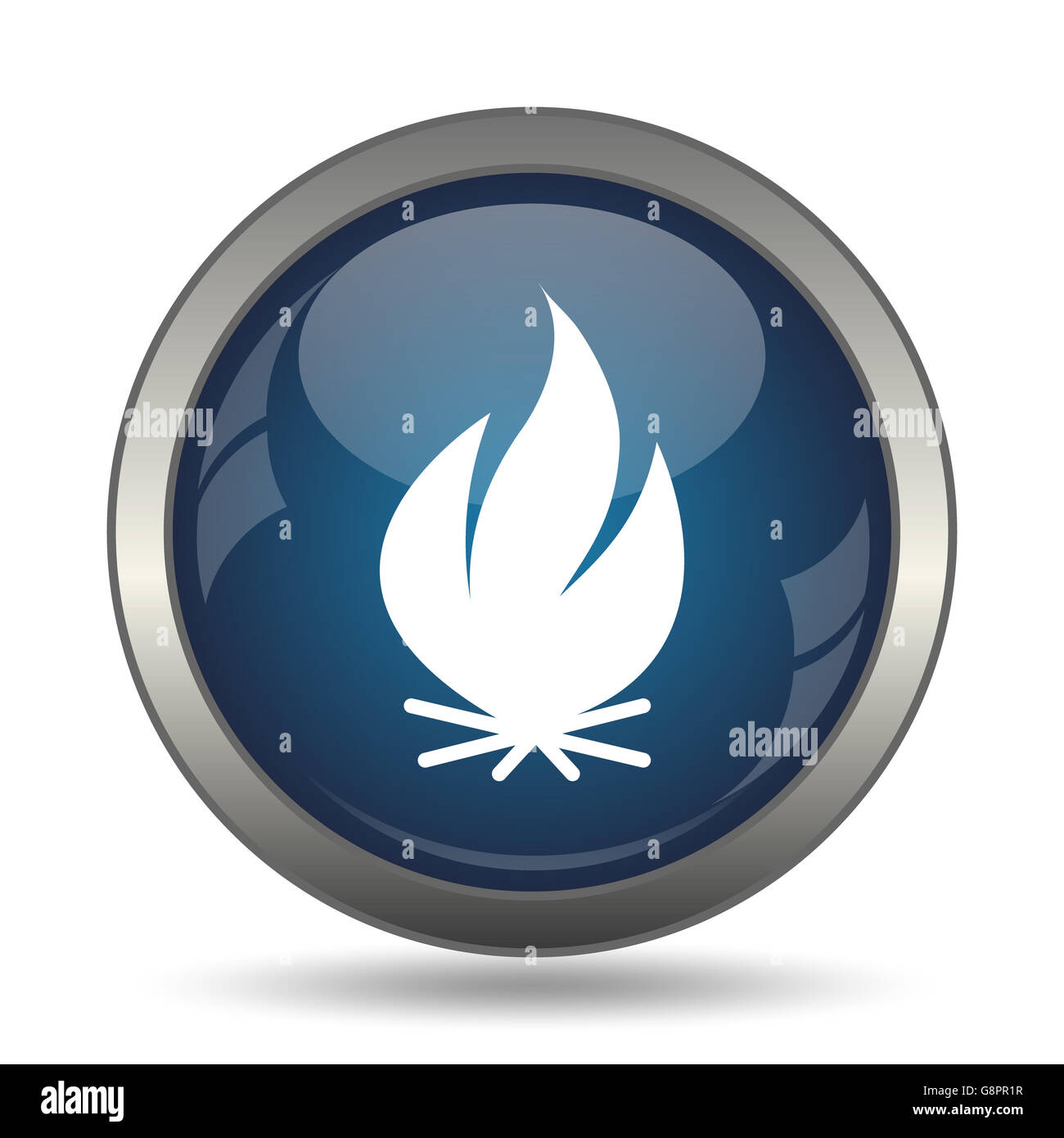 Fire icon. Internet button on white background Stock Photo - Alamy