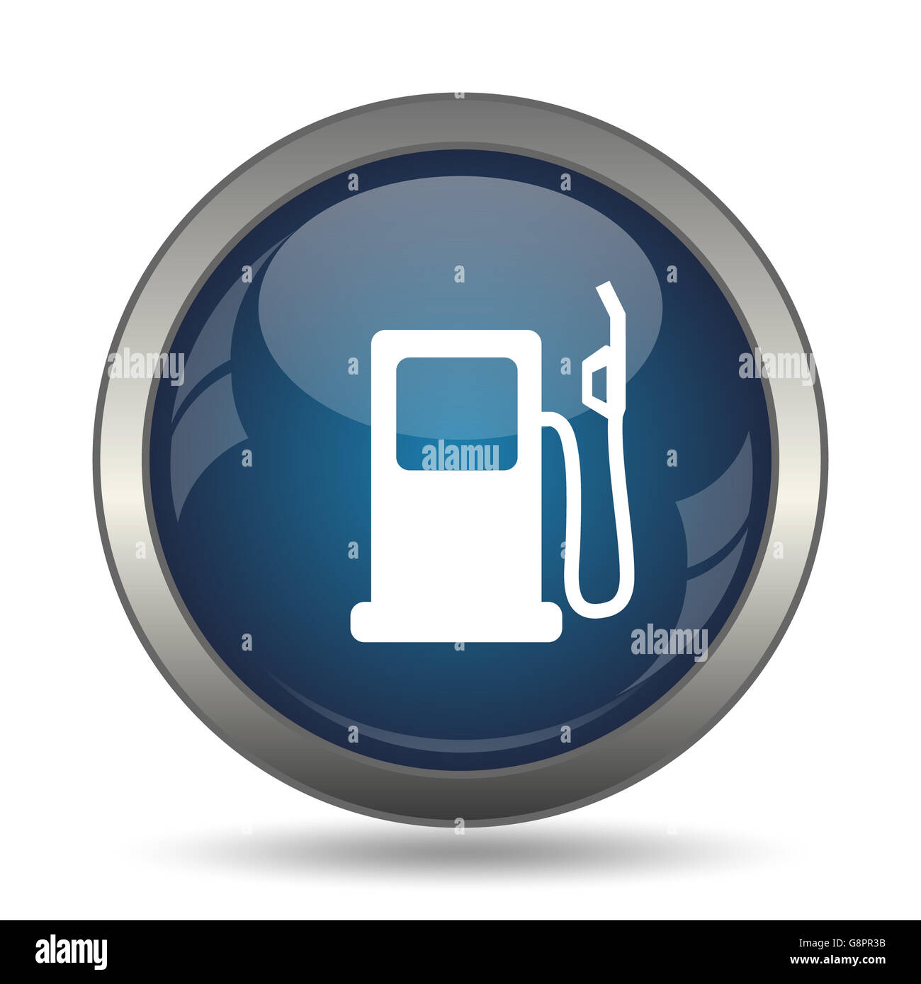 Gas pump icon. Internet button on white background Stock Photo - Alamy