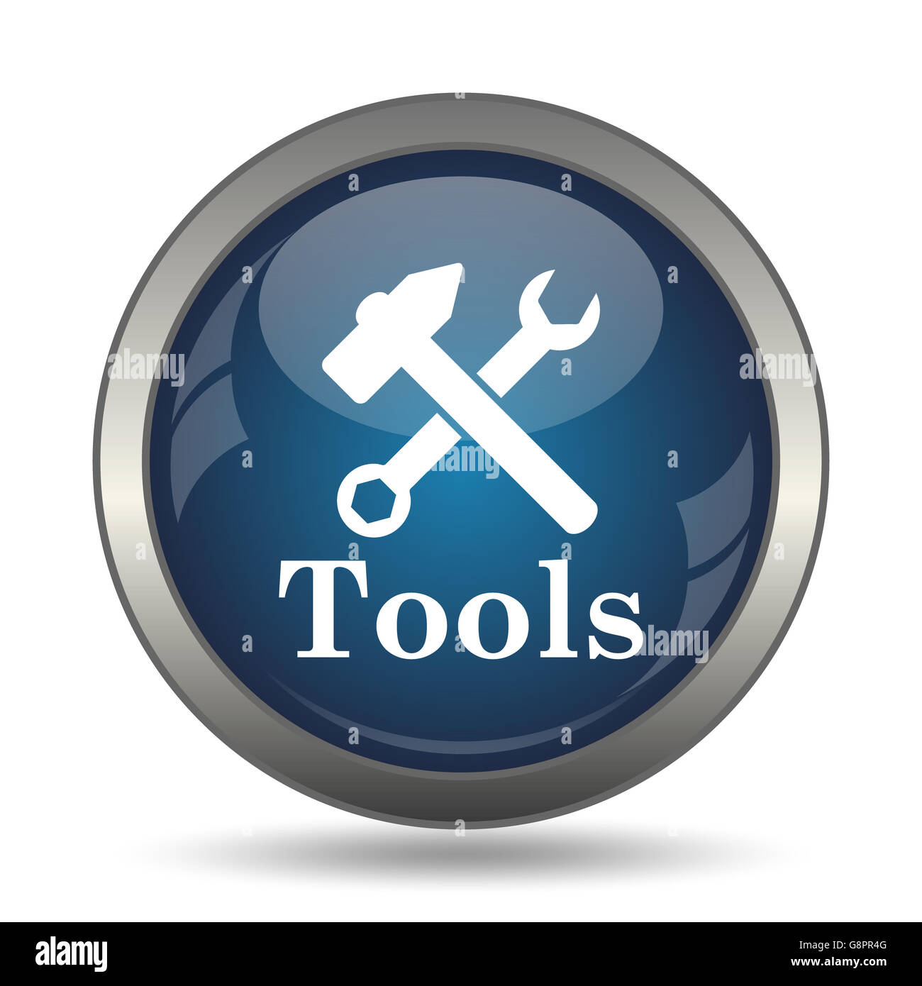 Tools icon. Internet button on white background Stock Photo - Alamy