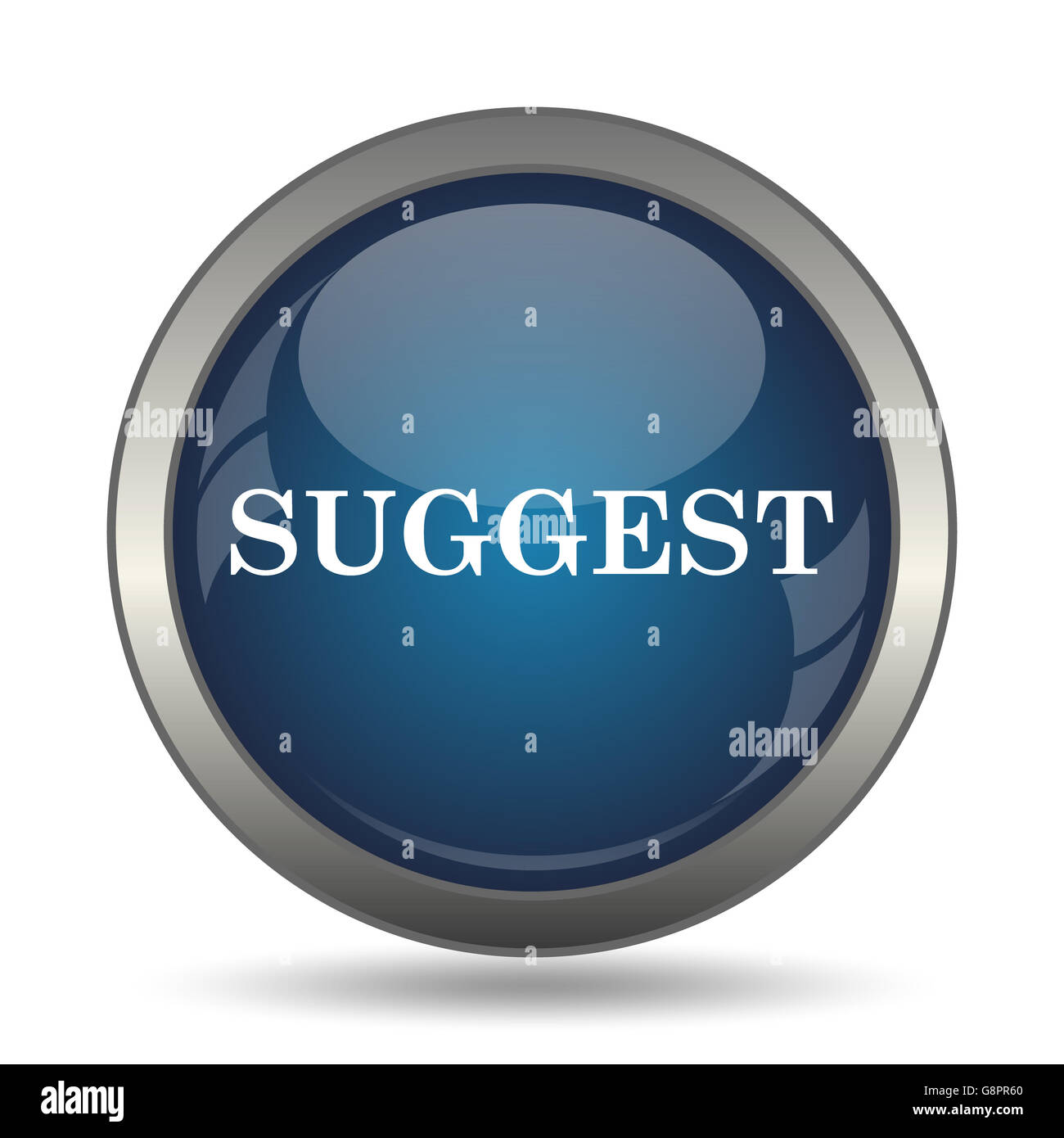 Suggest icon. Internet button on white background Stock Photo - Alamy
