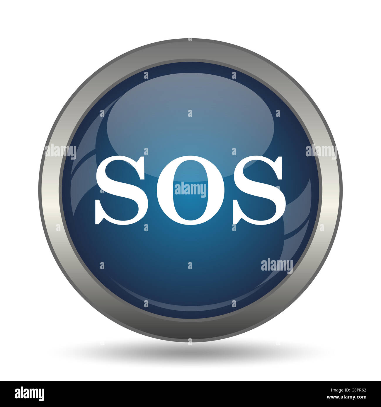 SOS icon. Internet button on white background Stock Photo - Alamy