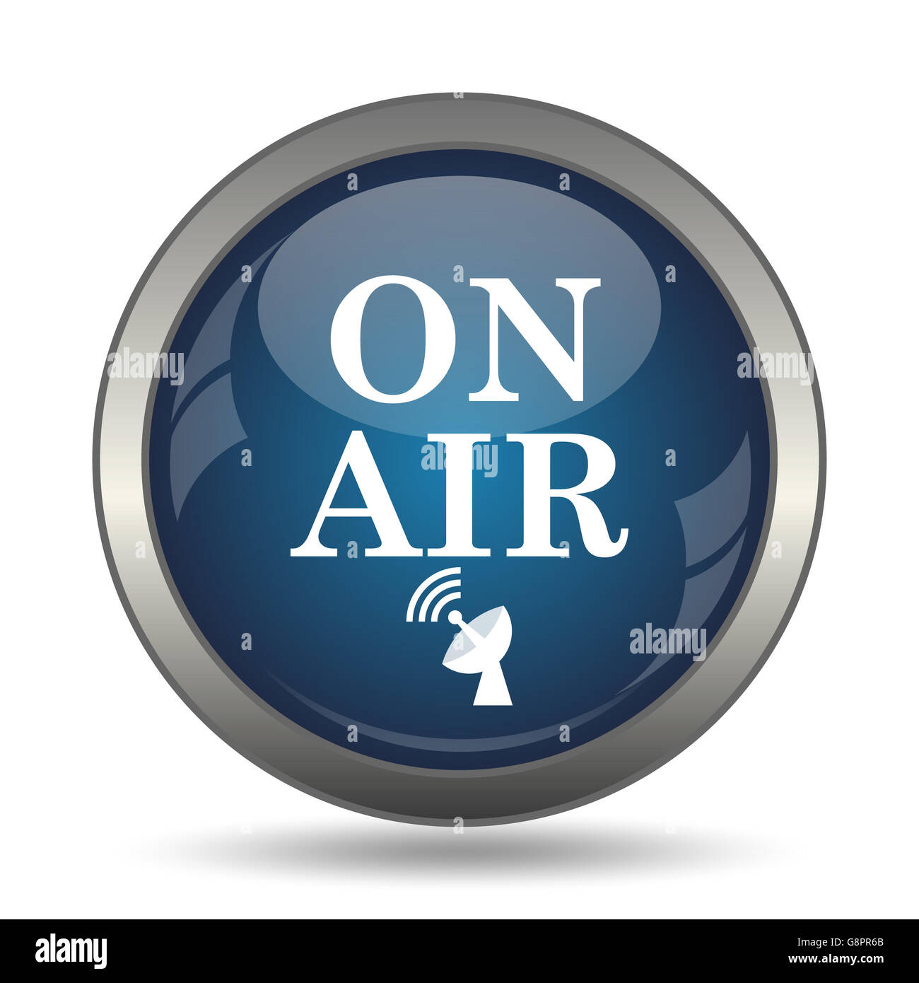 On air icon. Internet button on white background Stock Photo - Alamy