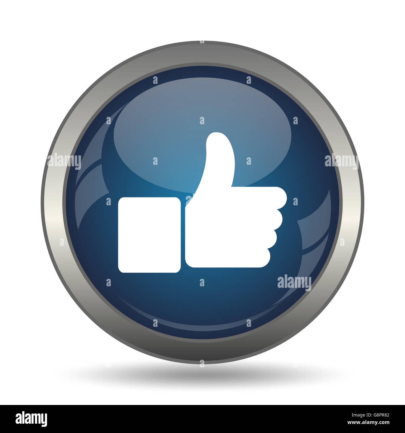 Thumb up icon. Internet button on white background Stock Photo - Alamy