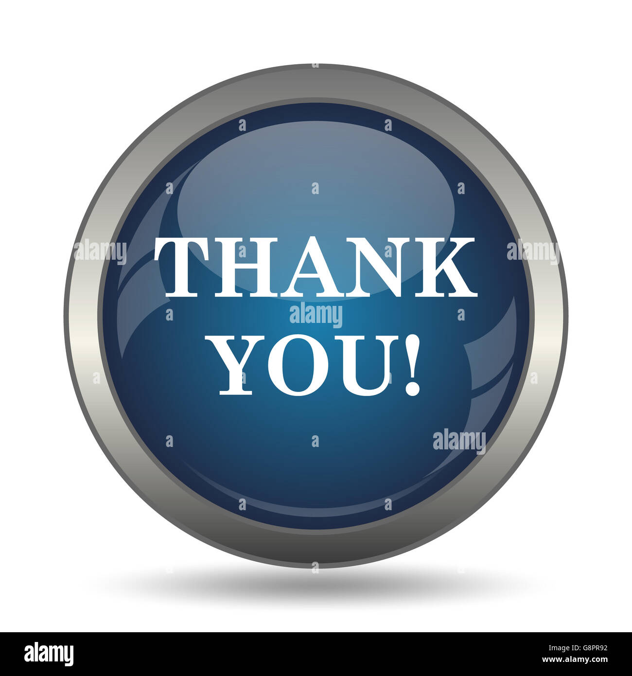Thank you icon. Internet button on white background Stock Photo - Alamy