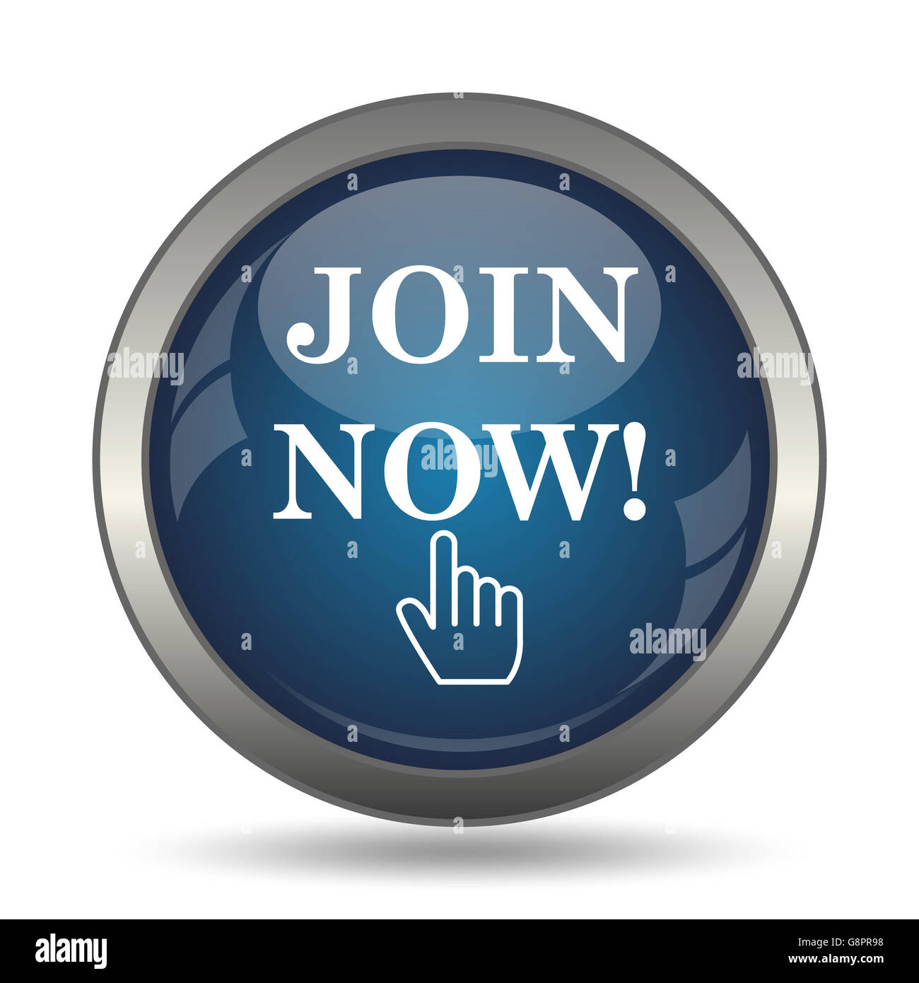 Join now icon. Internet button on white background Stock Photo - Alamy