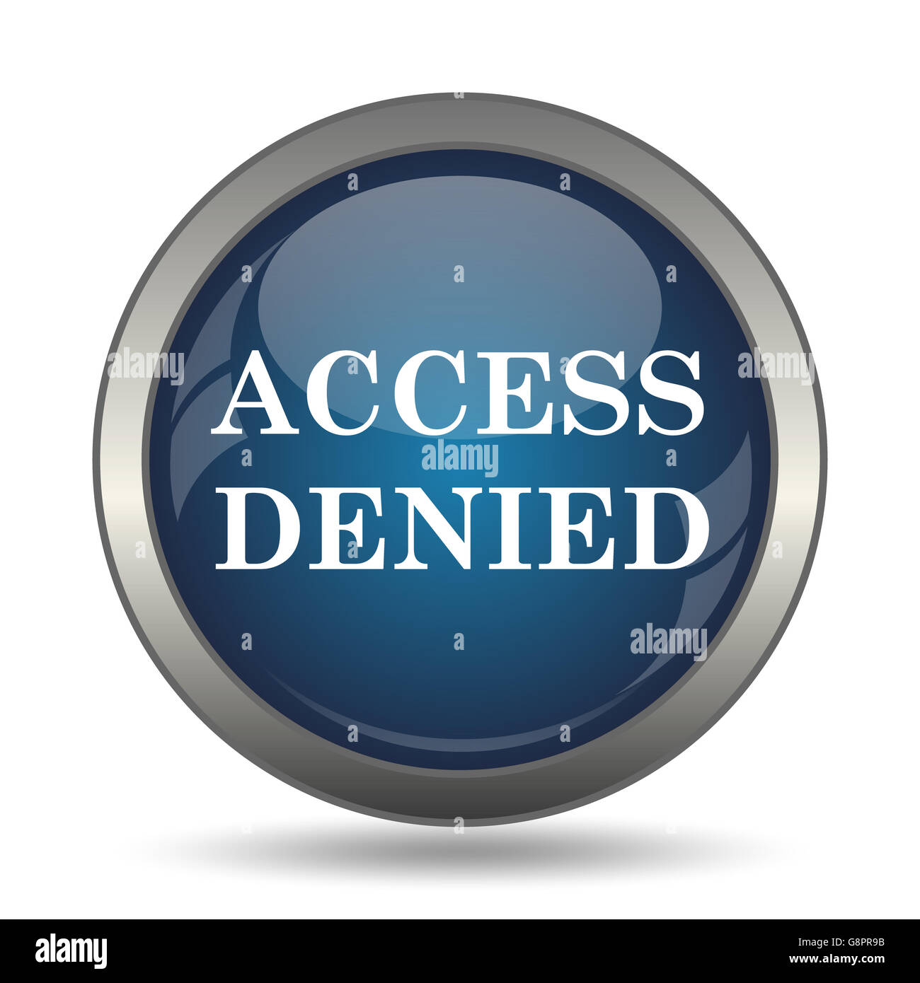 Access denied icon. Internet button on white background Stock Photo - Alamy