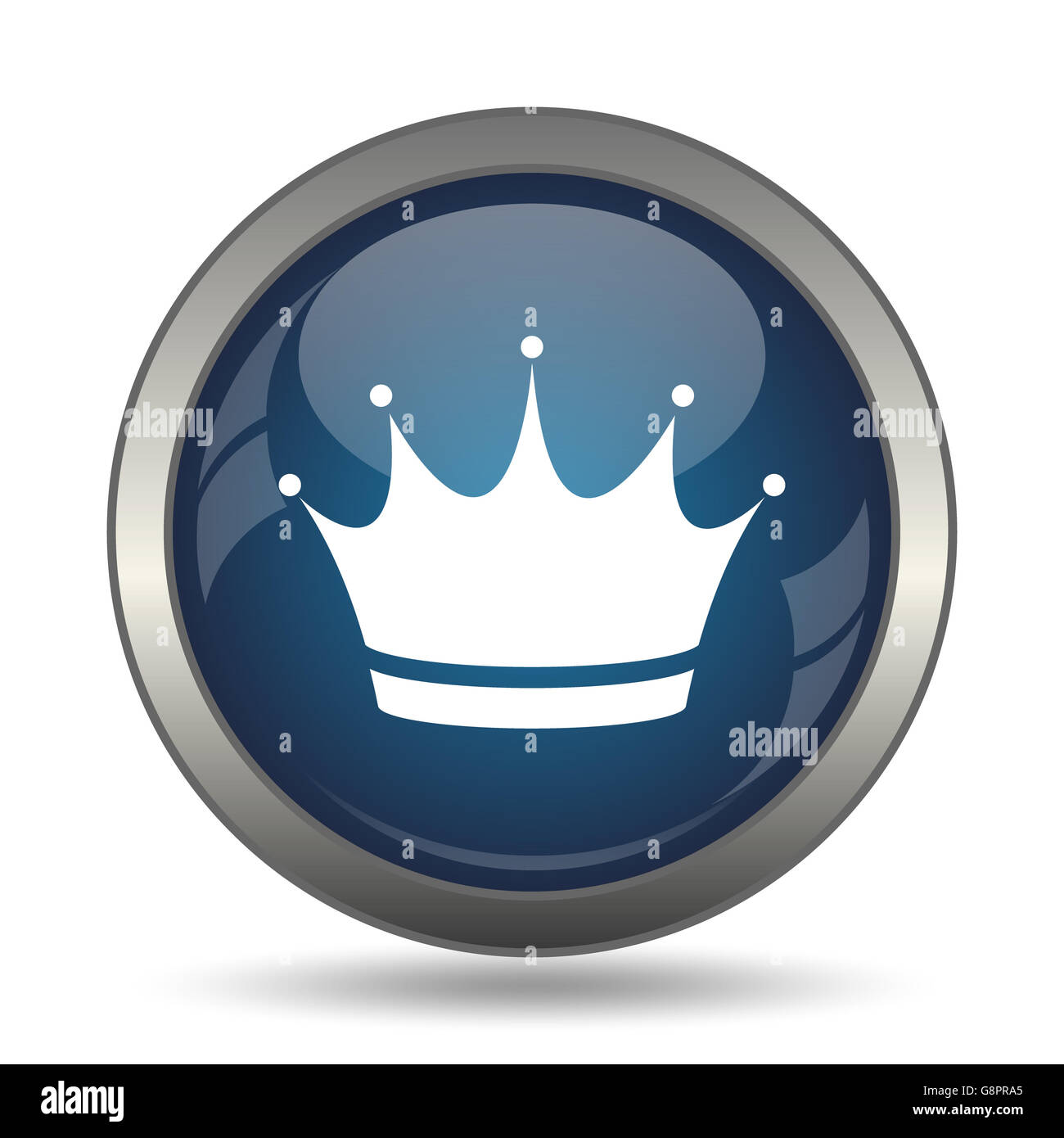 Crown icon. Internet button on white background Stock Photo - Alamy