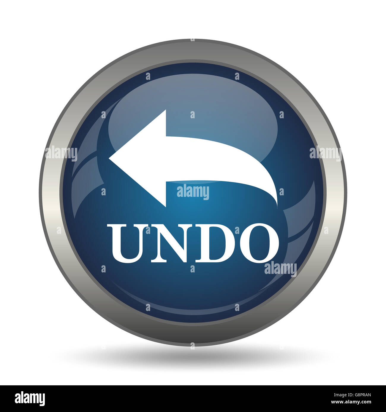 Undo icon. Internet button on white background Stock Photo - Alamy