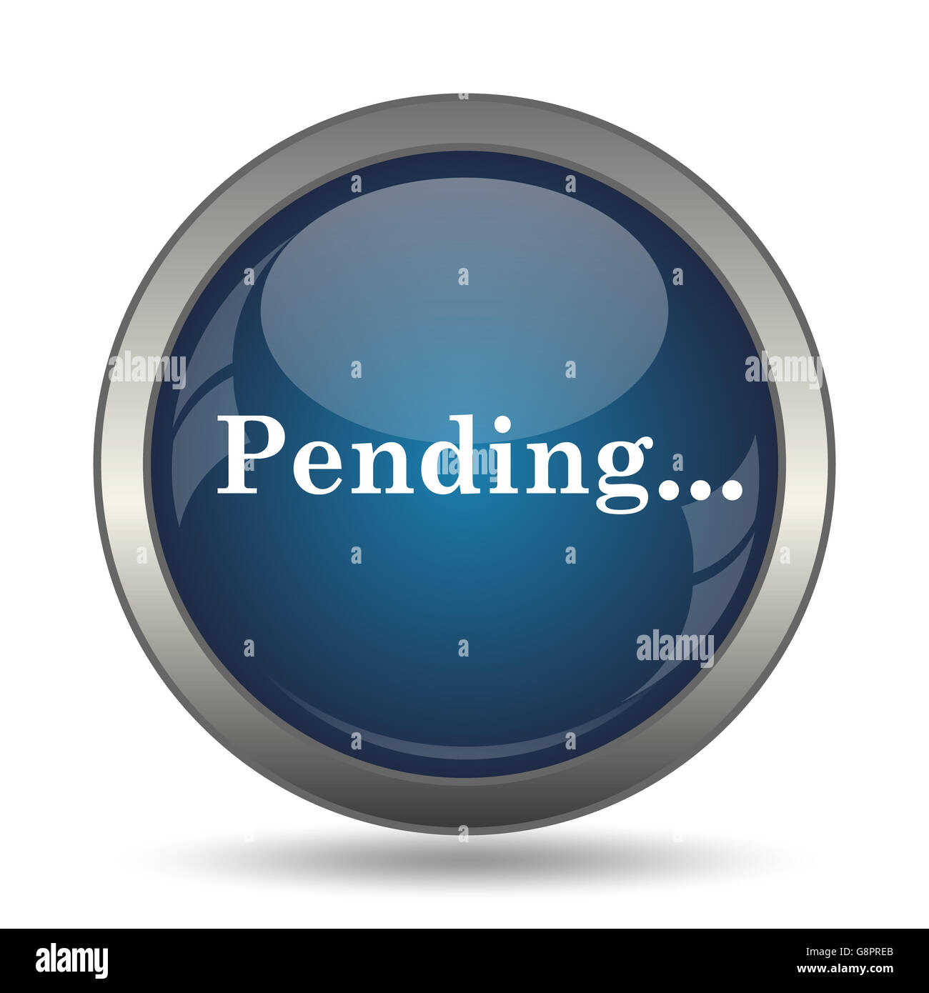 Pending icon. Internet button on white background Stock Photo - Alamy