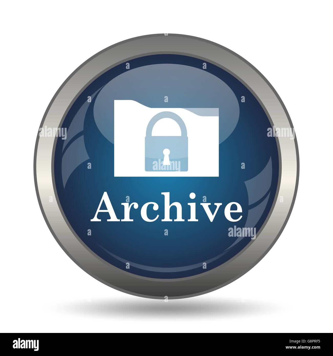 Archive icon. Internet button on white background Stock Photo - Alamy