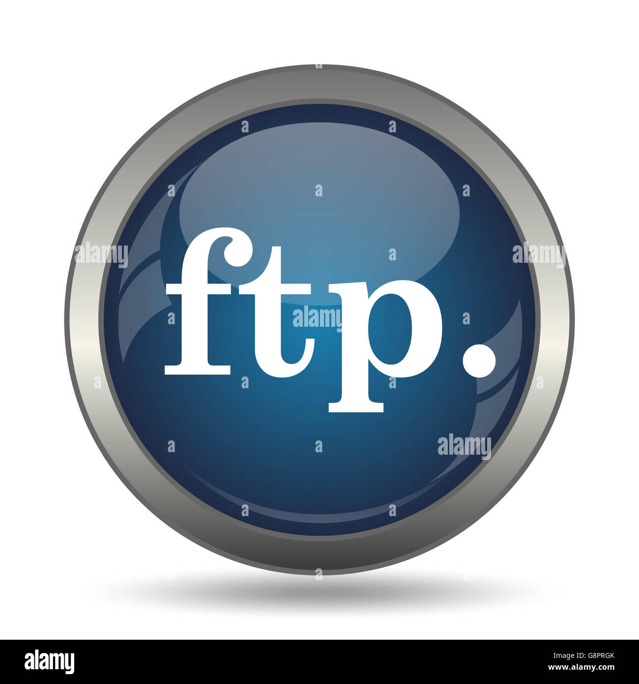 ftp. icon. Internet button on white background Stock Photo - Alamy