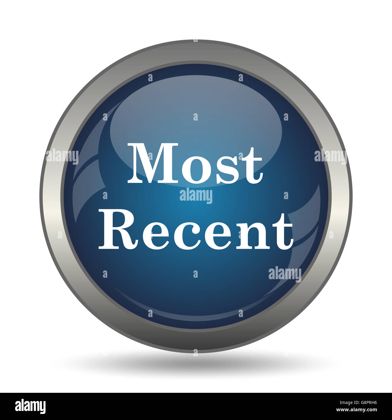 Most recent icon. Internet button on white background Stock Photo - Alamy