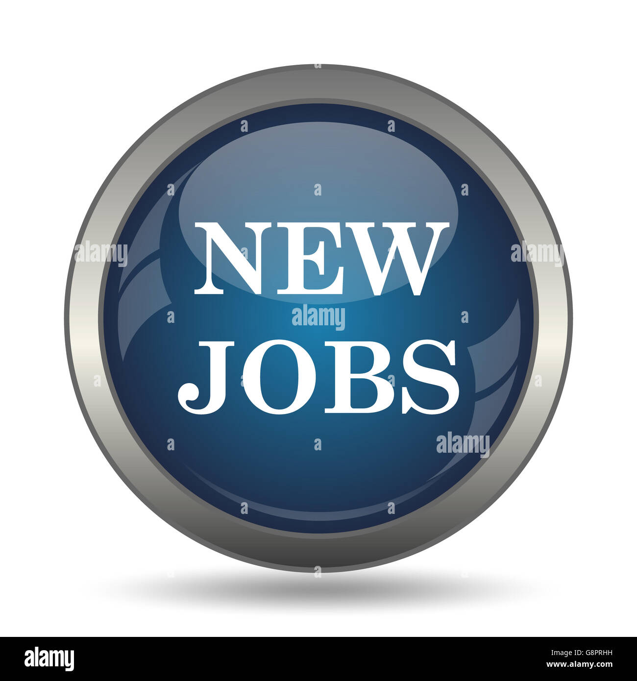 New jobs icon. Internet button on white background Stock Photo - Alamy