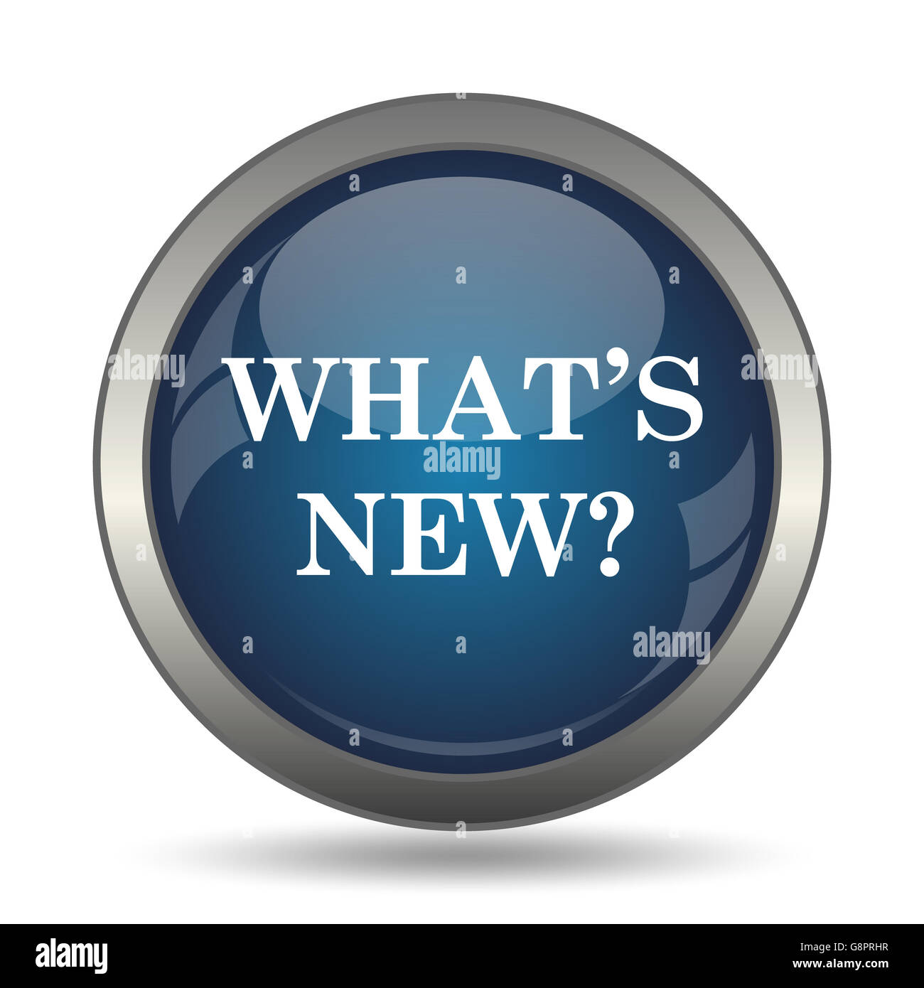 Whats new icon. Internet button on white background Stock Photo - Alamy