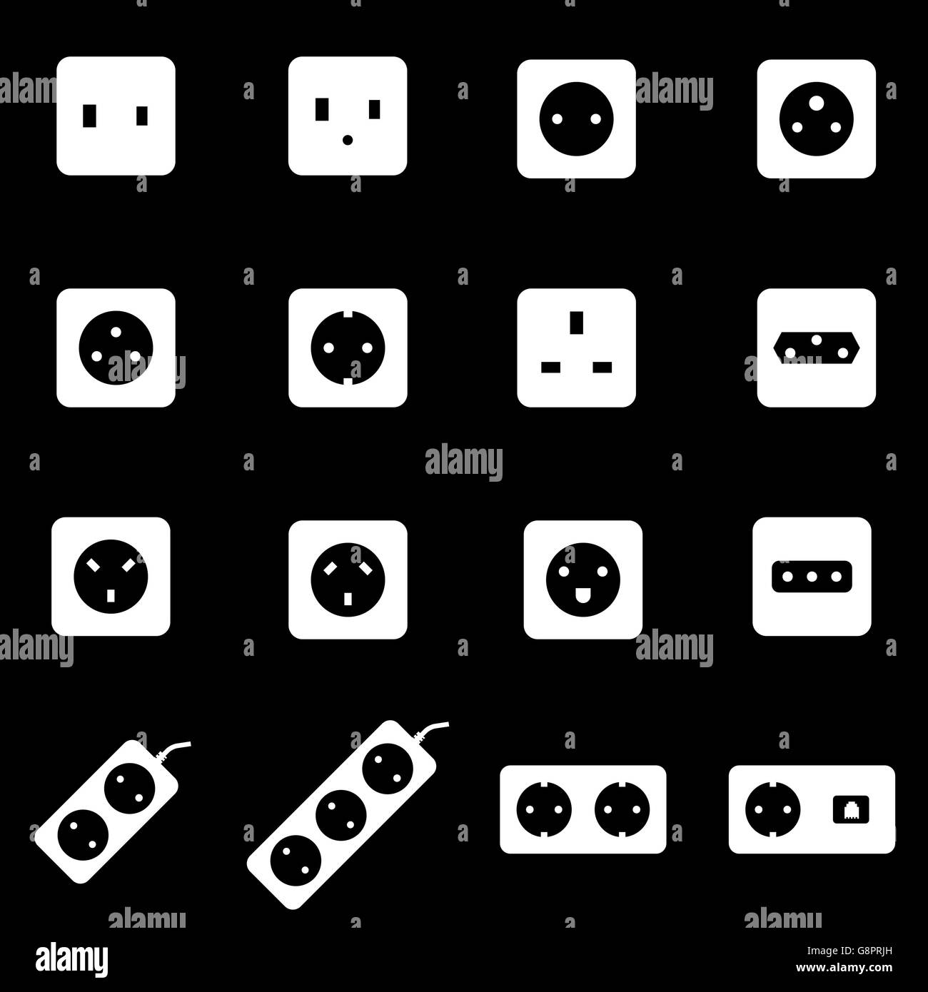 Power socket Black and White Stock Photos & Images - Alamy