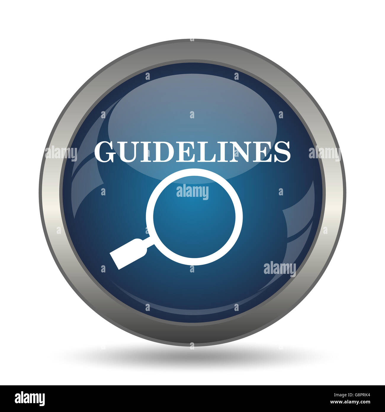 Guidelines icon. Internet button on white background Stock Photo - Alamy