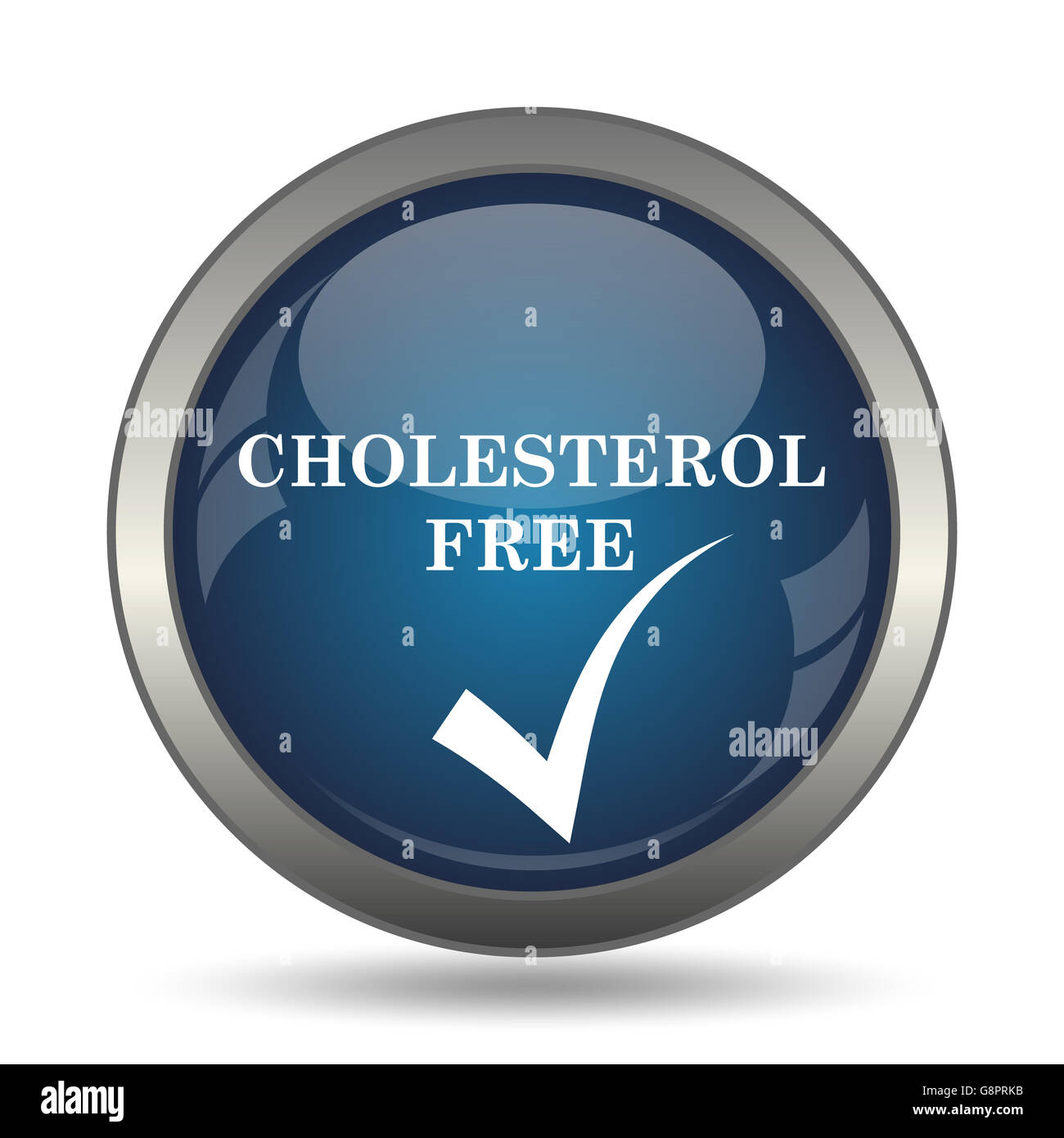Cholesterol free icon. Internet button on white background Stock Photo ...