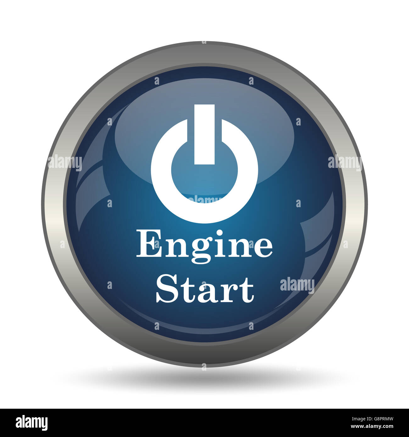 Engine start icon. Internet button on white background Stock Photo - Alamy