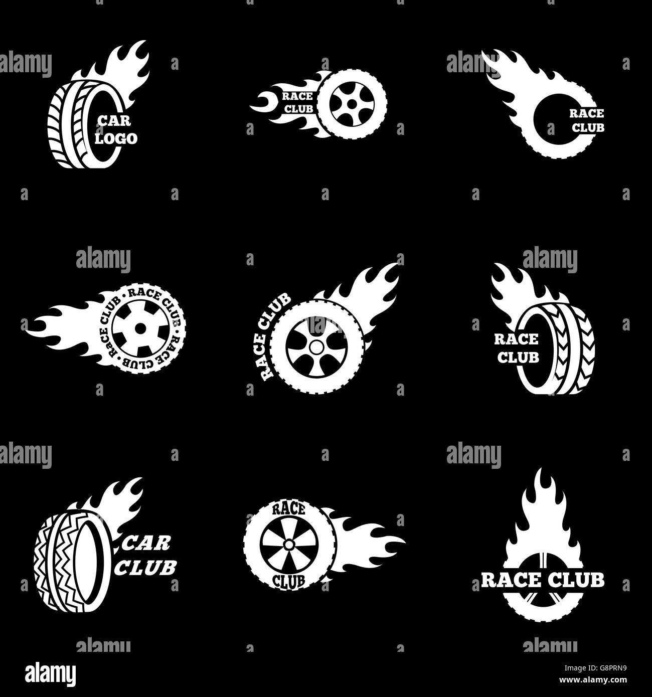 Vector white Racing icon set Stock Vector Image & Art - Alamy