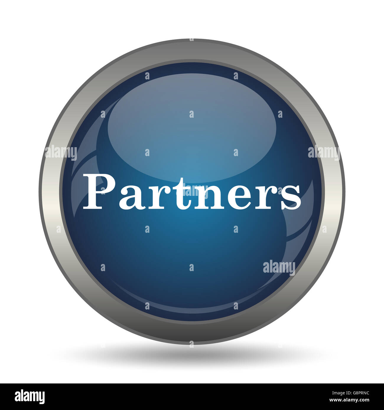 Partners icon. Internet button on white background Stock Photo - Alamy