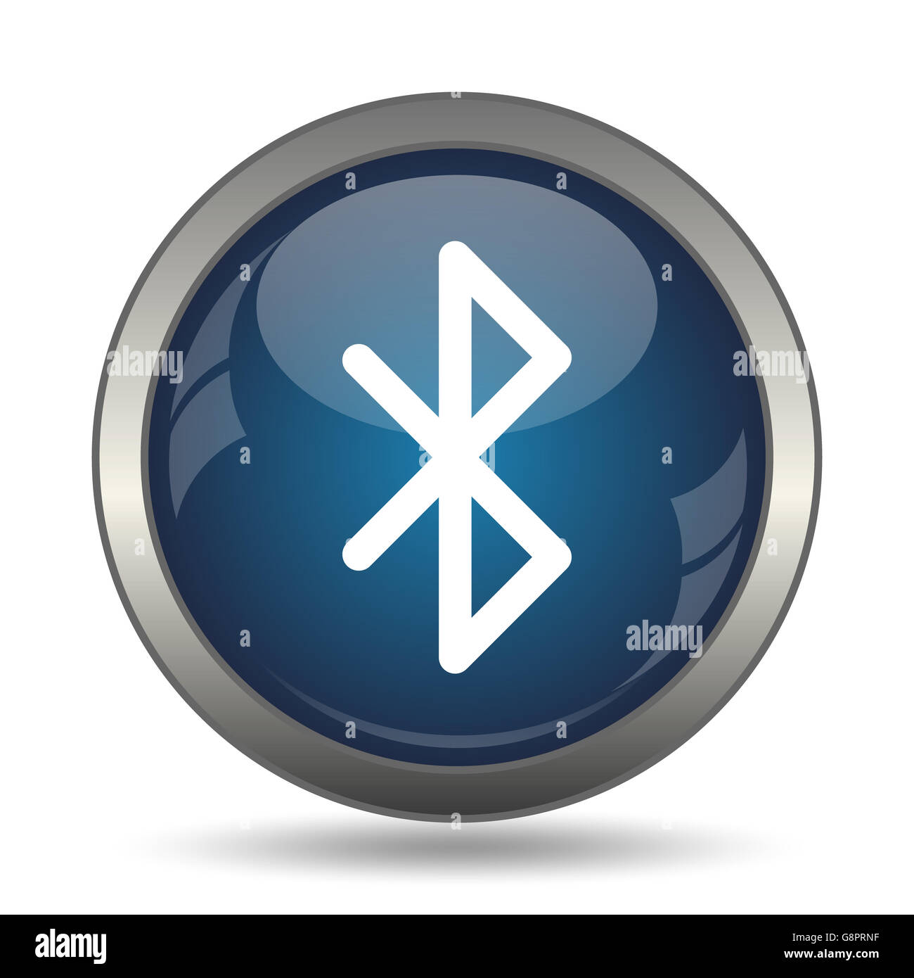 Bluetooth icon. Internet button on white background Stock Photo - Alamy