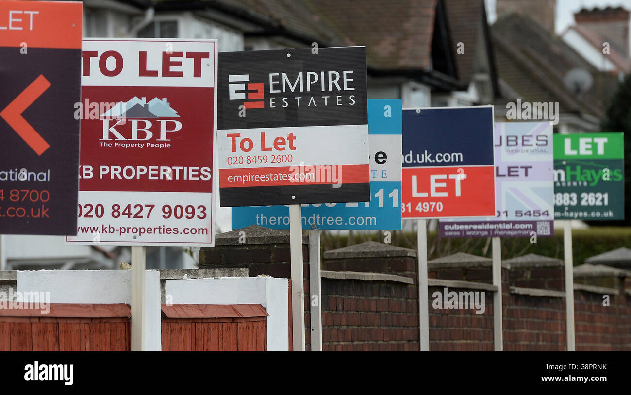 House letting stock Stock Photo - Alamy