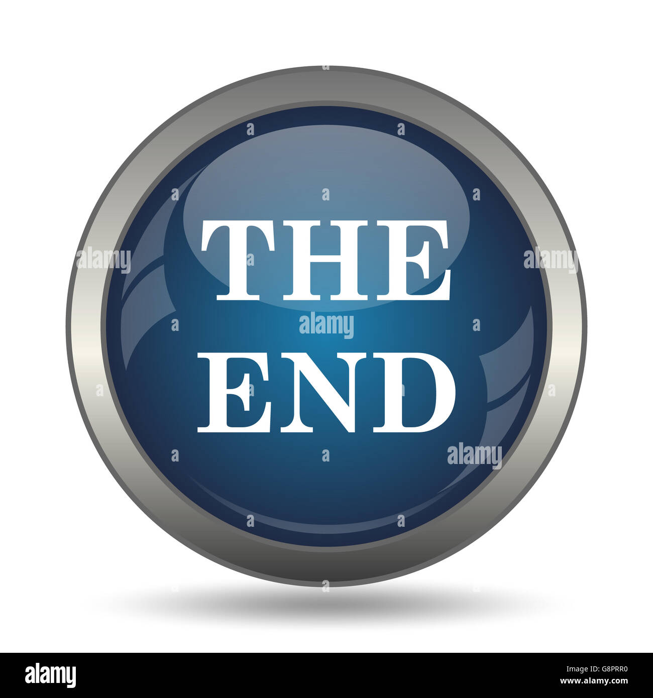 The End icon. Internet button on white background Stock Photo - Alamy