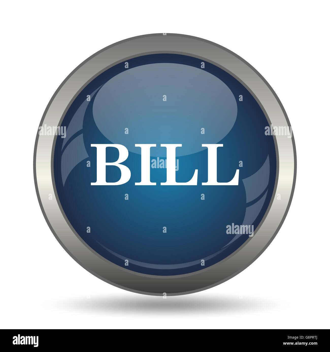 Bill icon. Internet button on white background Stock Photo - Alamy
