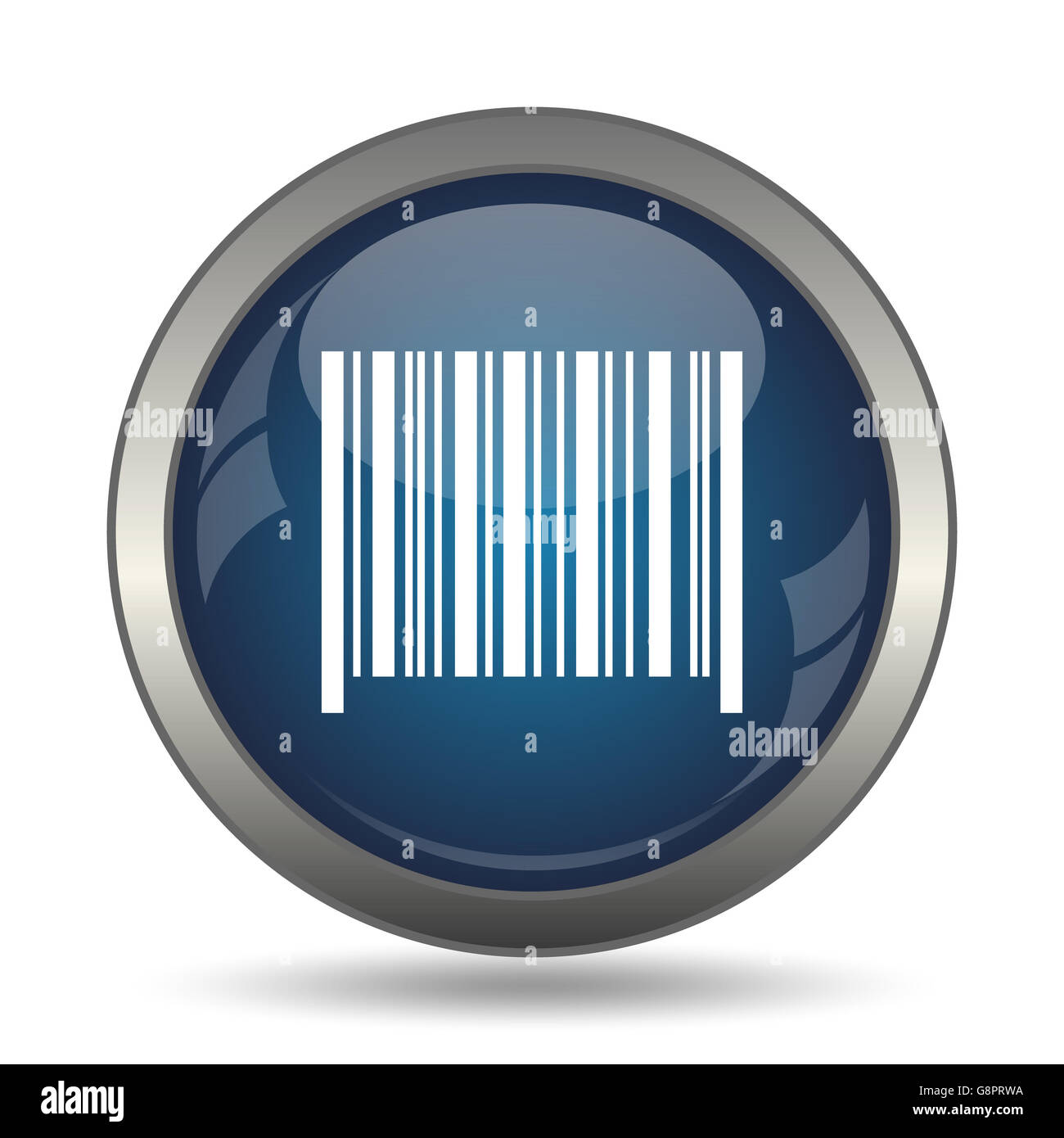 Barcode icon. Internet button on white background Stock Photo - Alamy