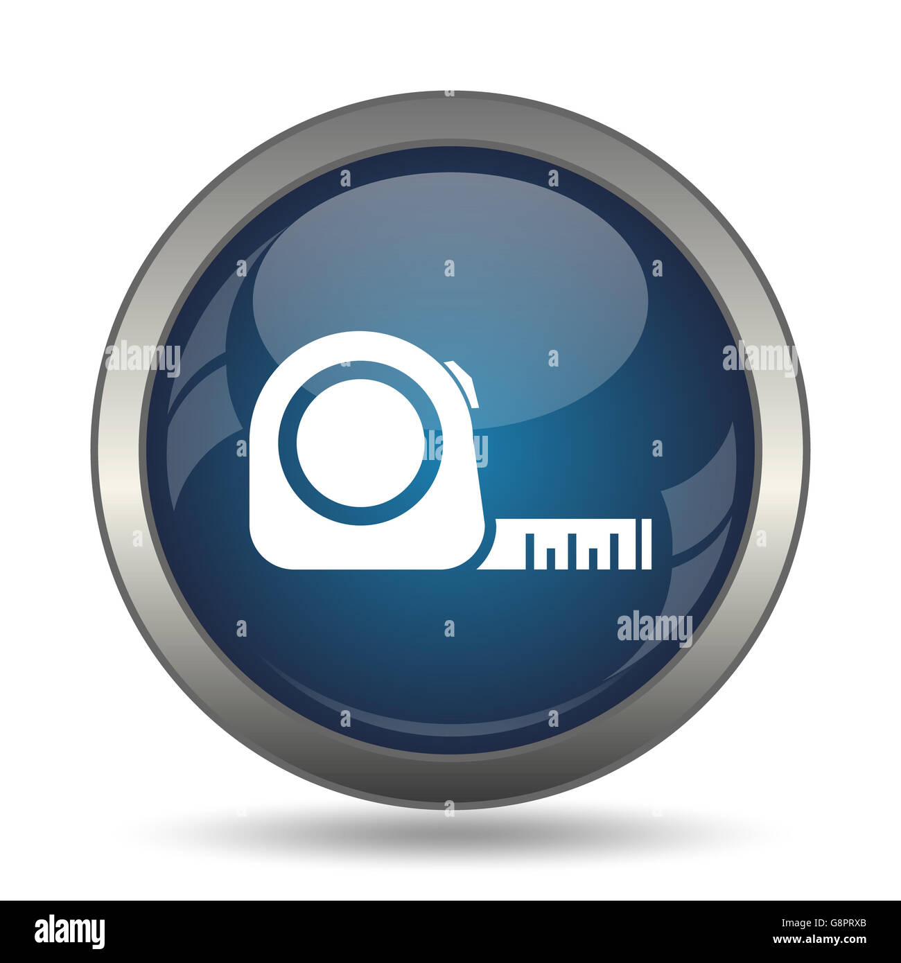 Tape measure icon. Internet button on white background Stock Photo - Alamy