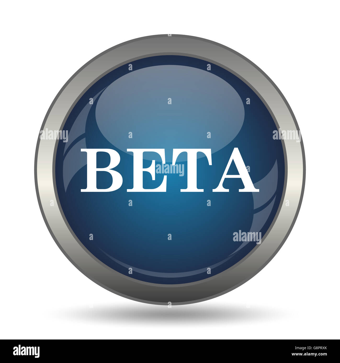 Beta icon. Internet button on white background Stock Photo - Alamy