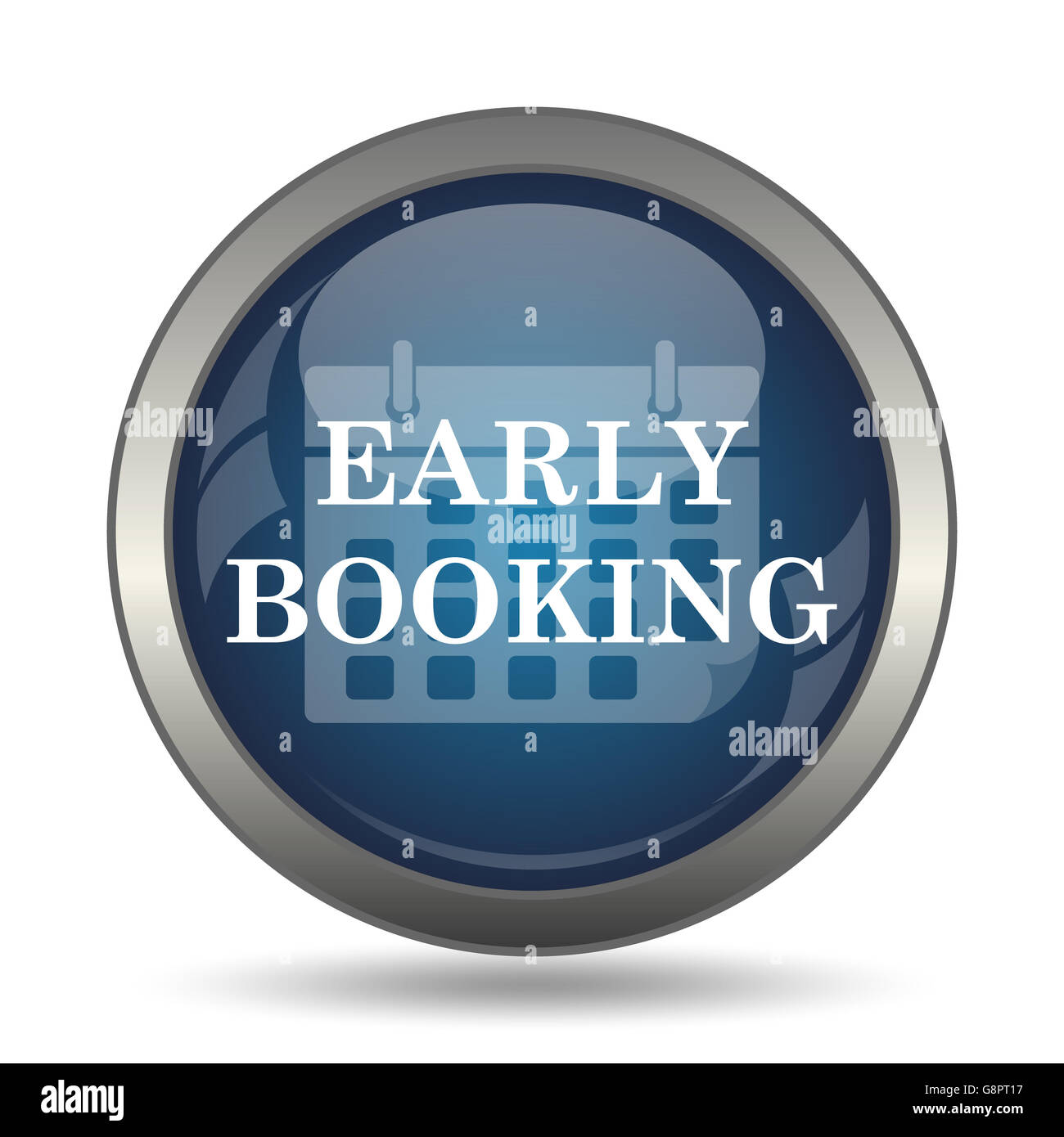 Early booking icon. Internet button on white background Stock Photo - Alamy