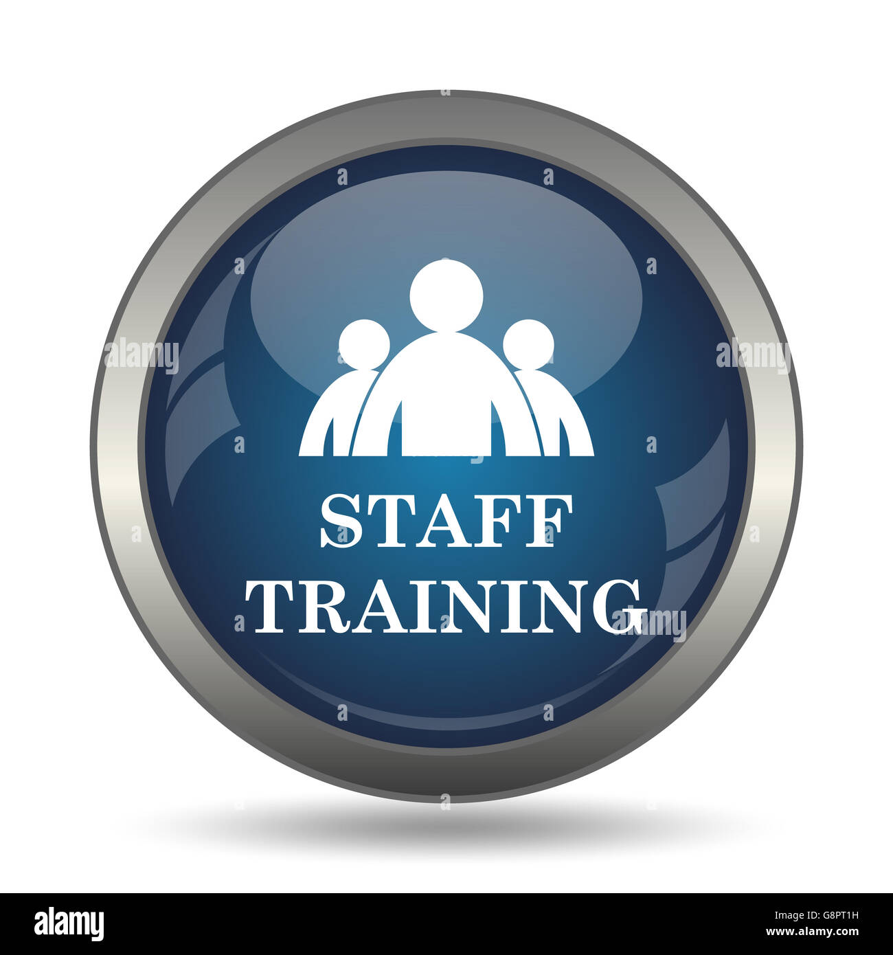 Staff training icon. Internet button on white background Stock Photo ...