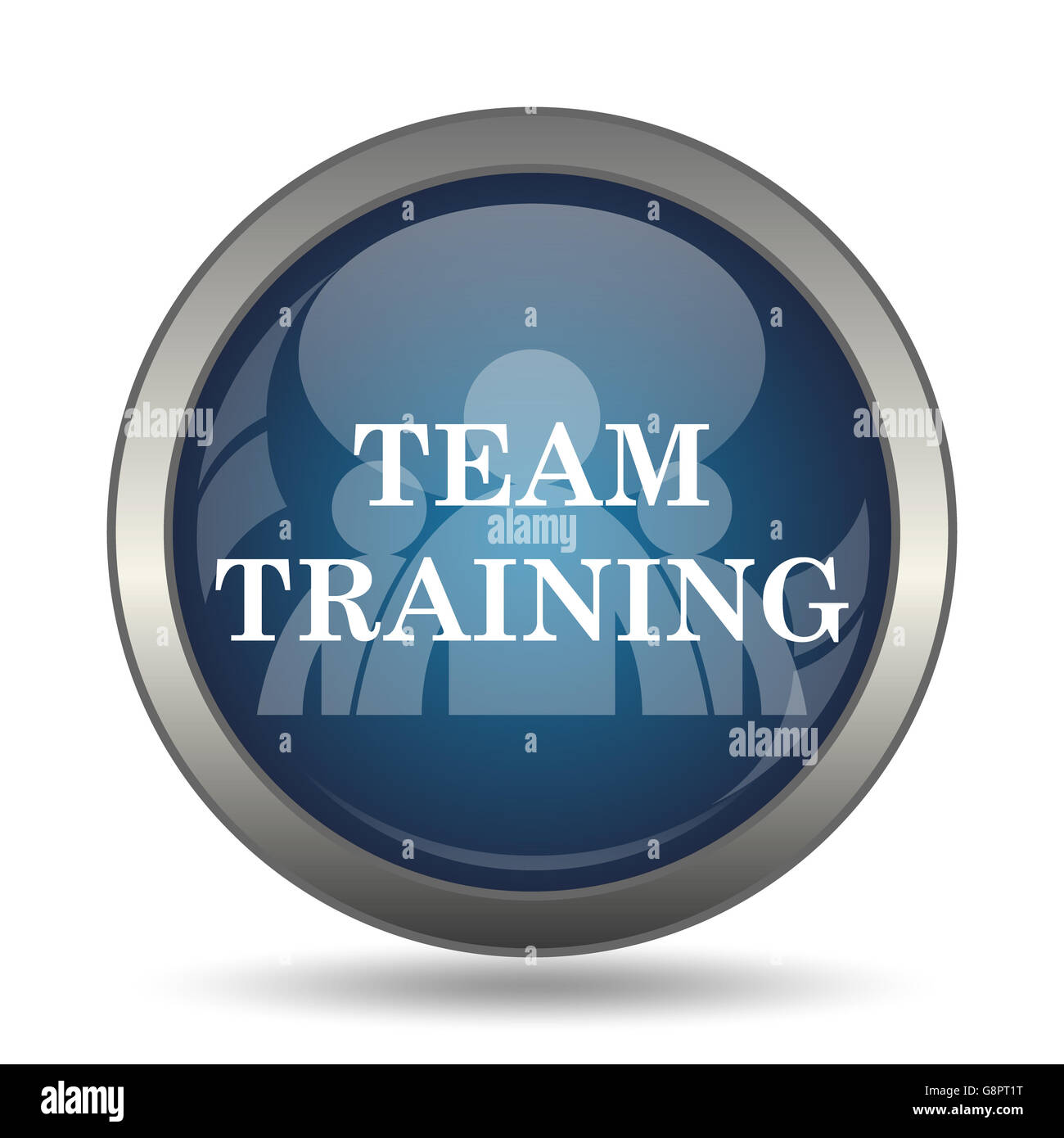 Team training icon. Internet button on white background Stock Photo - Alamy