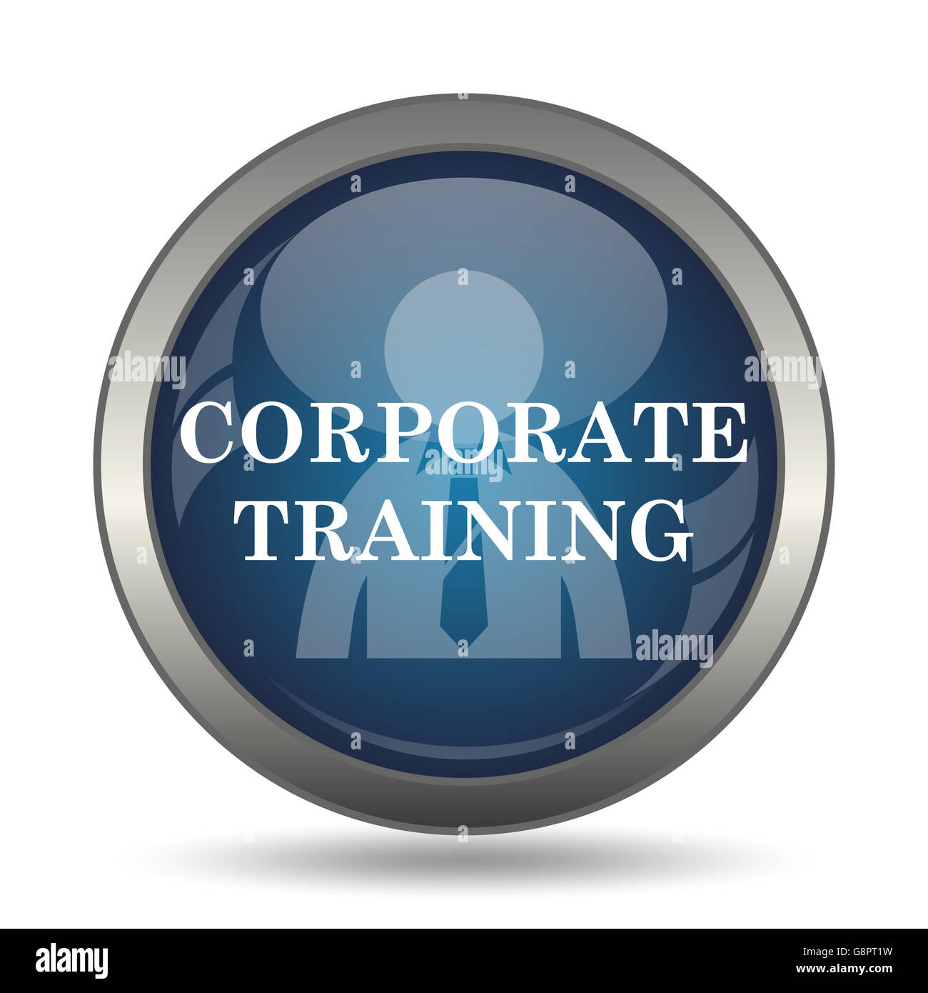Corporate training icon. Internet button on white background Stock ...