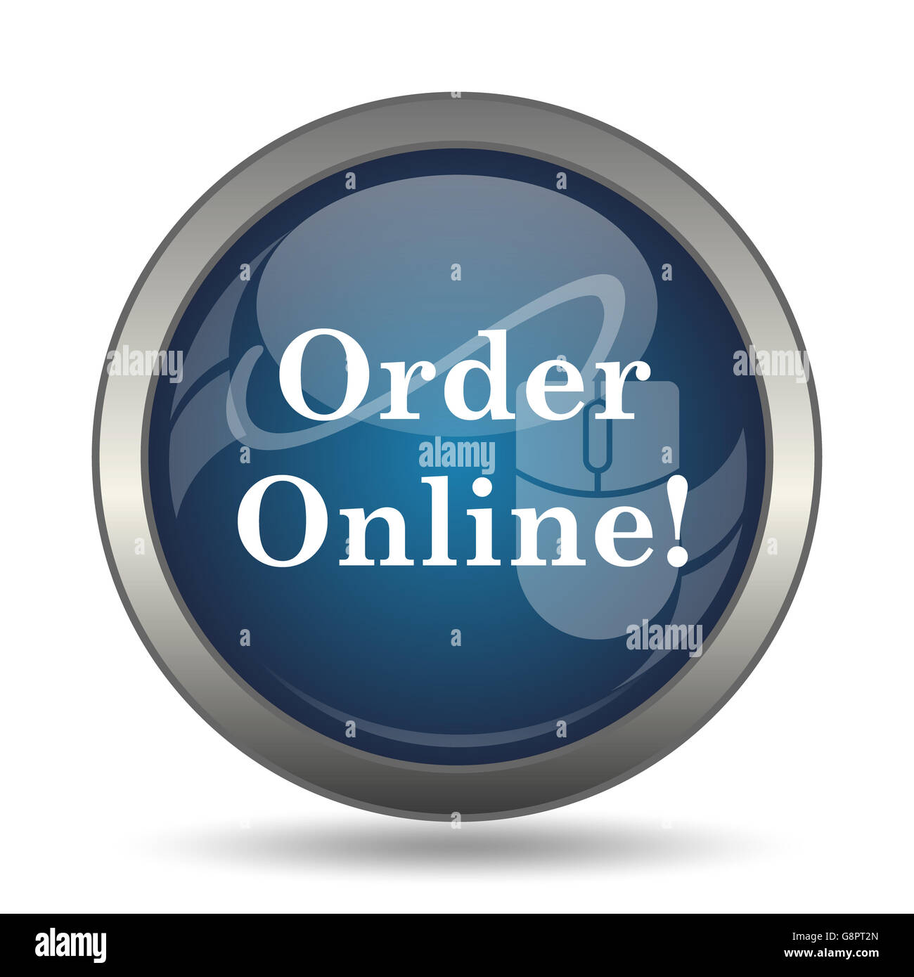 Order online icon. Internet button on white background Stock Photo - Alamy