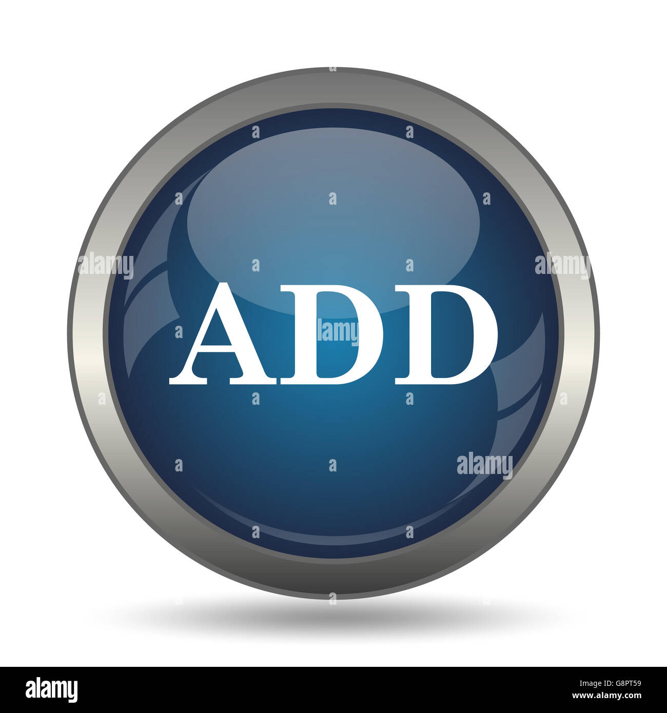 Add icon. Internet button on white background Stock Photo - Alamy