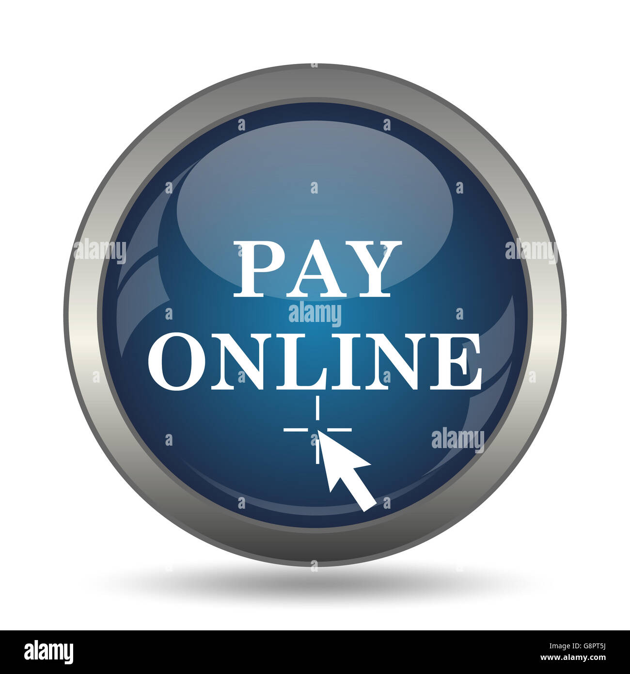 Pay online icon. Internet button on white background Stock Photo - Alamy