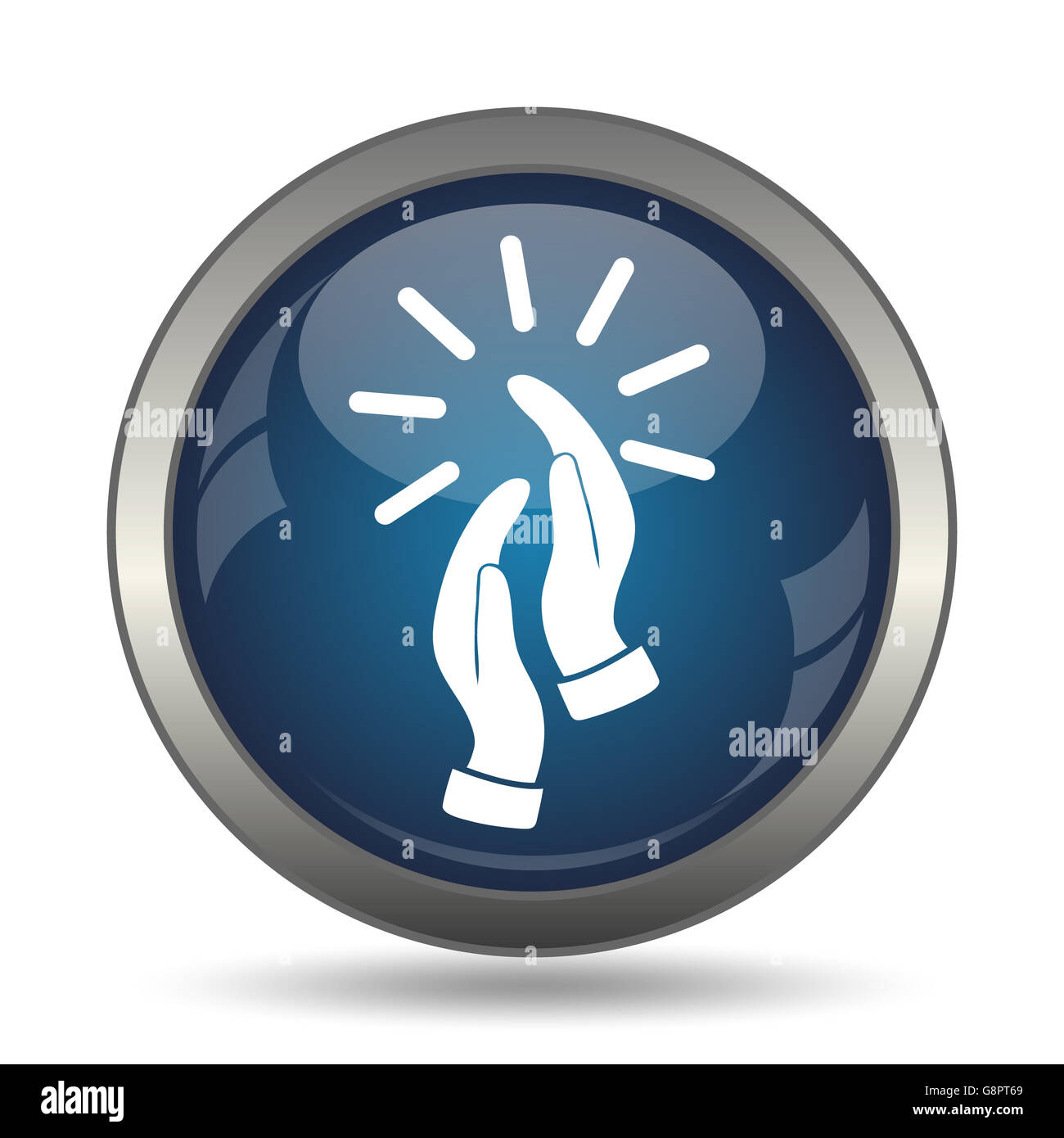 Applause icon. Internet button on white background Stock Photo - Alamy