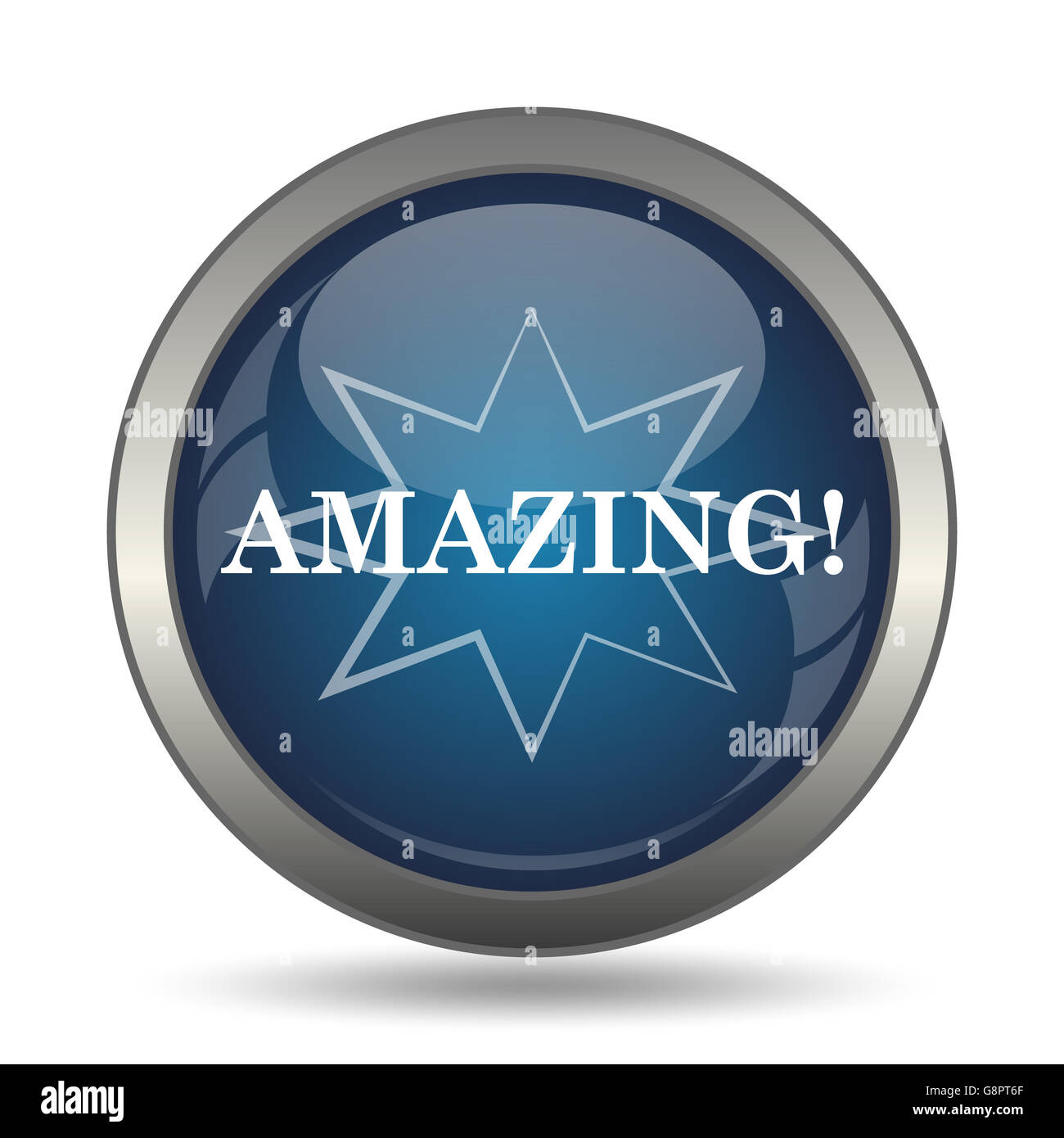 Amazing icon. Internet button on white background Stock Photo - Alamy