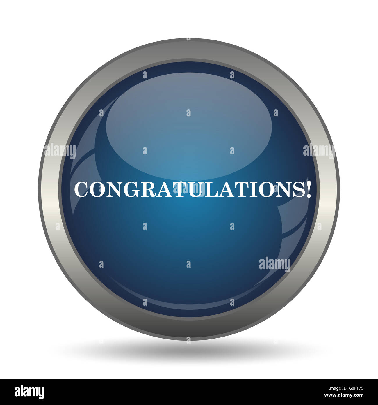 Congratulations icon. Internet button on white background Stock Photo ...