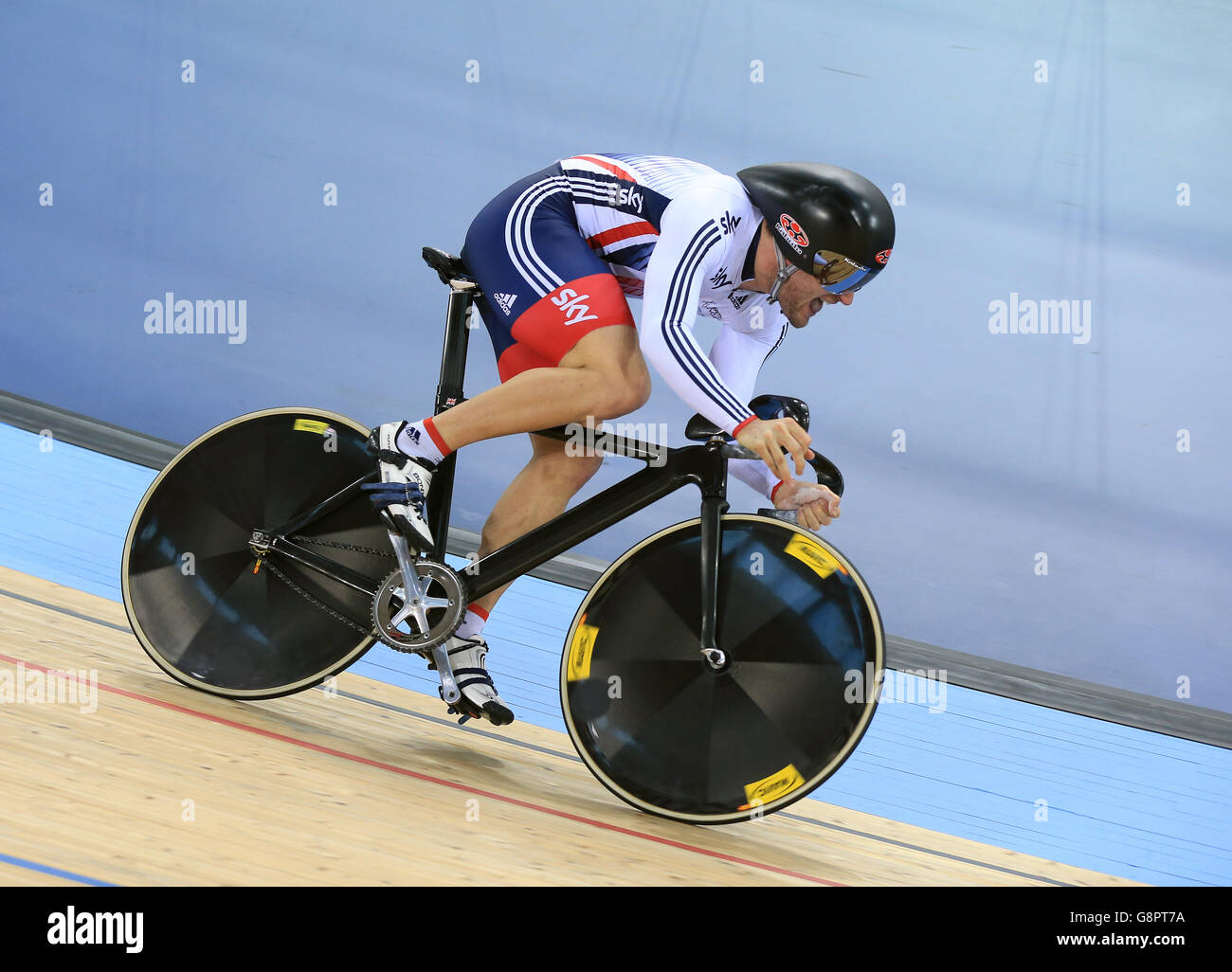 Great Britain's Callum Skinner in the Men's Team Sprint Qualification ...