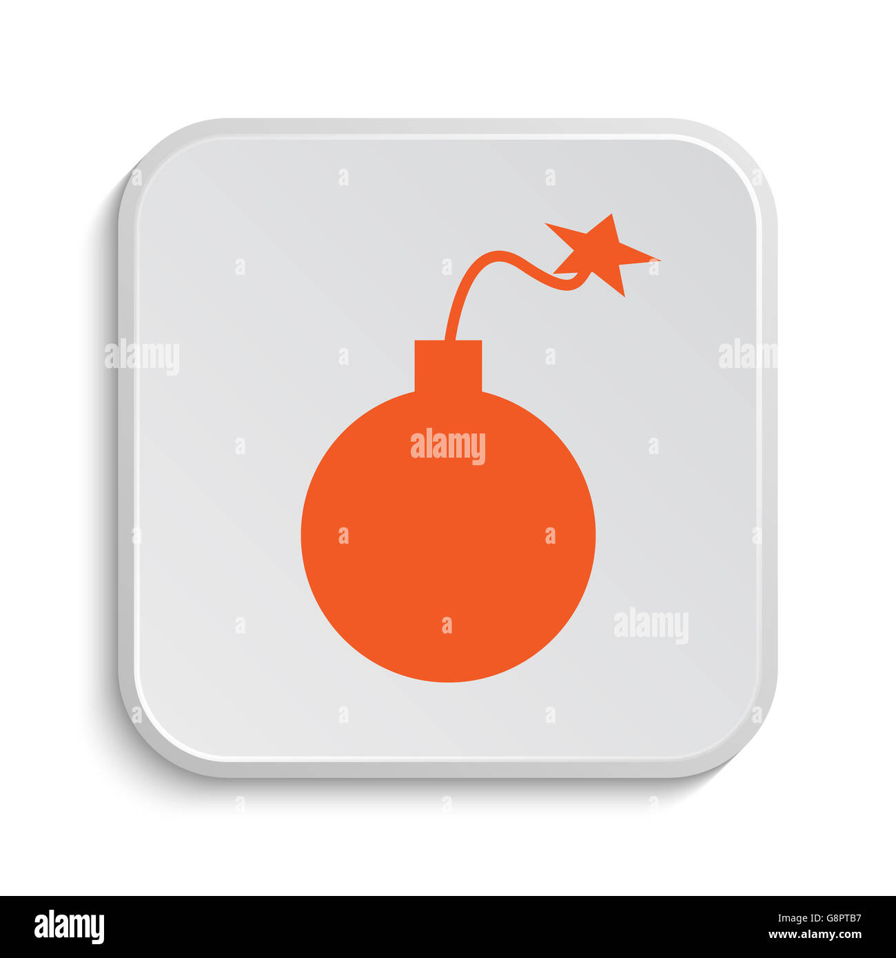 Bomb icon. Internet button on white background Stock Photo - Alamy