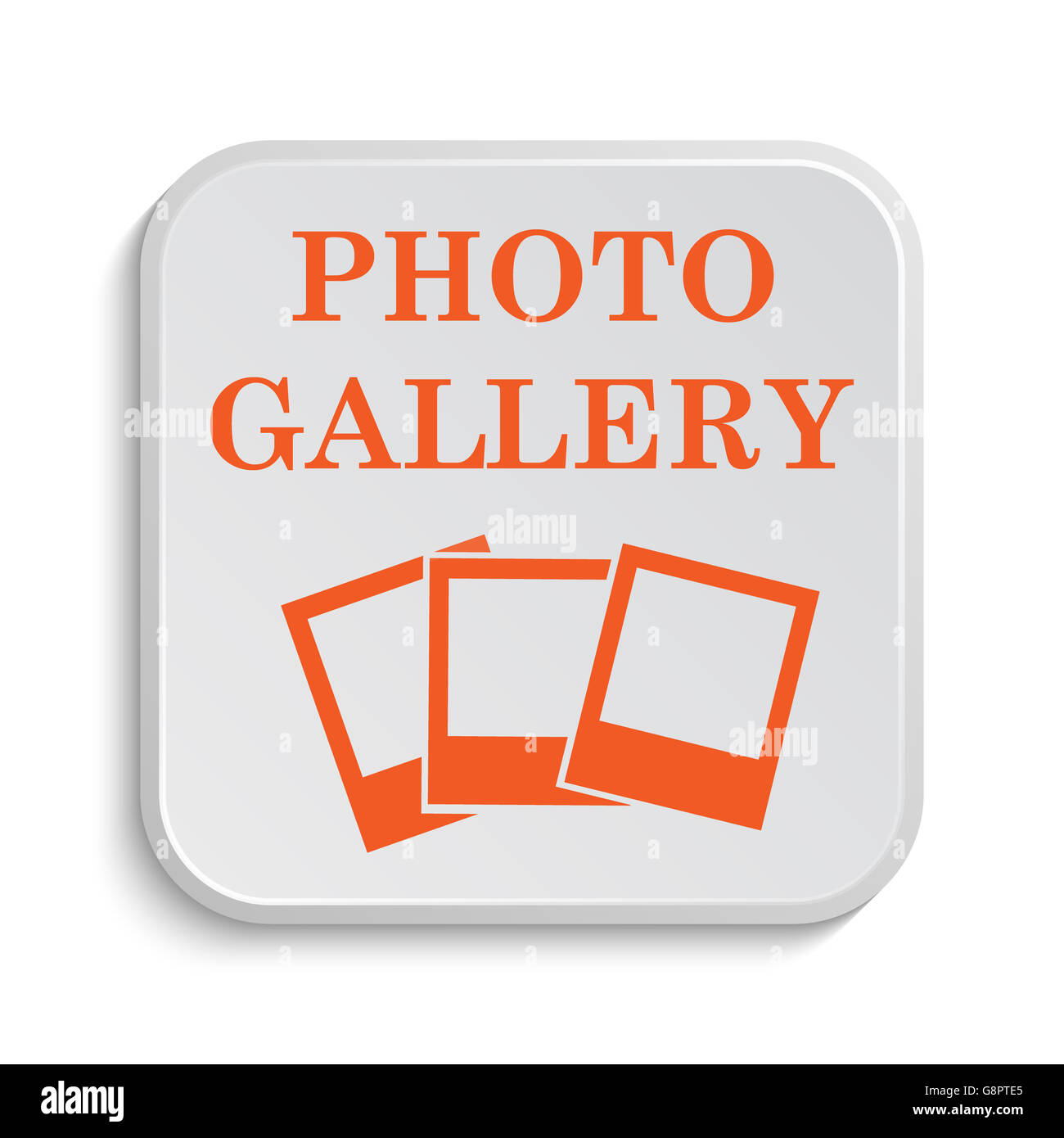 Photo gallery icon. Internet button on white background Stock Photo - Alamy