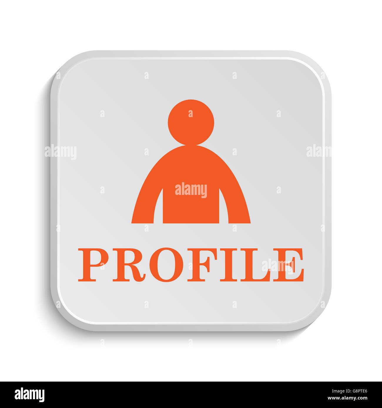 Profile icon. Internet button on white background Stock Photo - Alamy