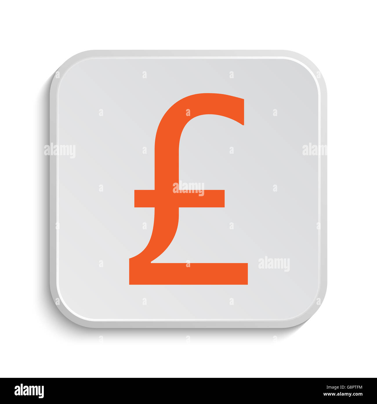 Pound icon. Internet button on white background Stock Photo - Alamy